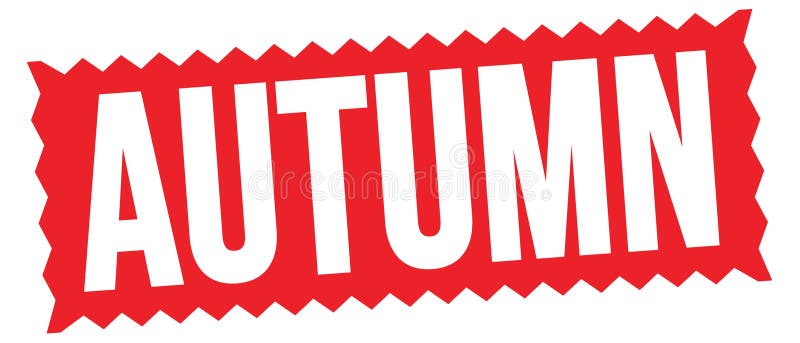 AUTUMN Text Written on Red Stamp Sign Stock Illustration - Illustration ...