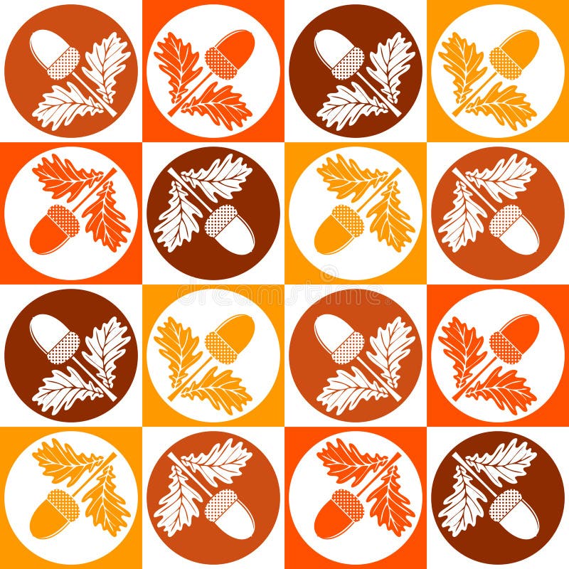 Autumn texture stock vector. Illustration of round, acorn - 34020849