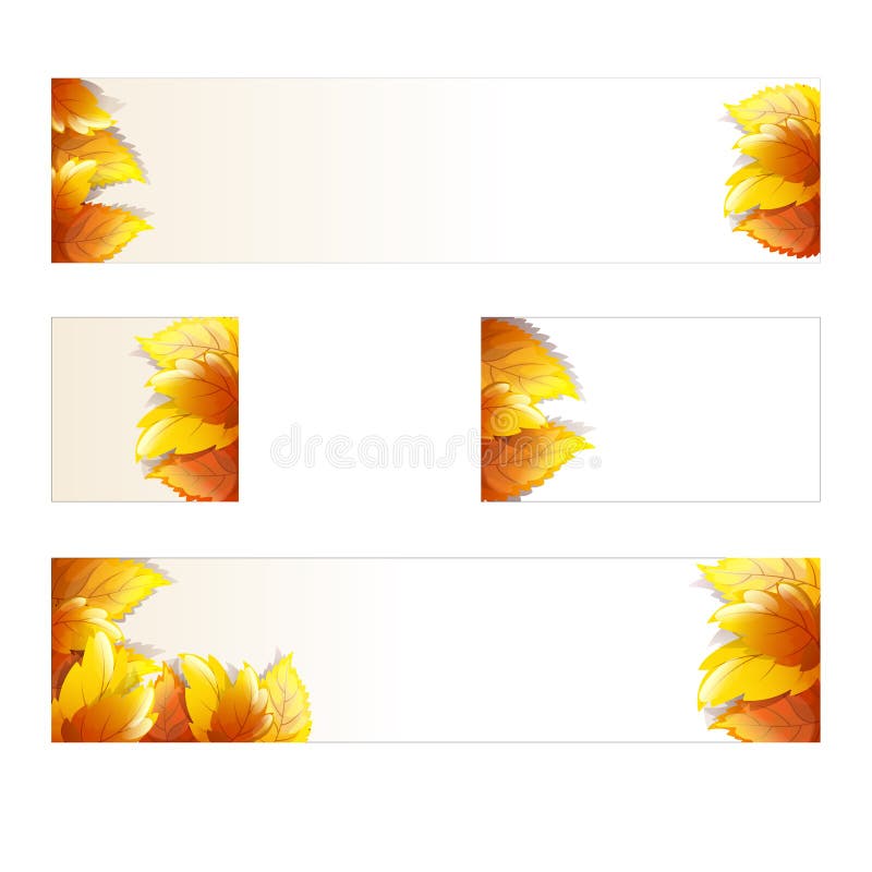Autumn theme banners stock vector. Illustration of modern - 75509930