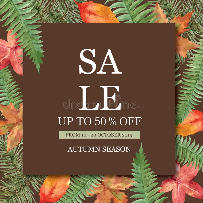 Autumn-themed Border Frame. Orangesr Surrounding Text for Decoration ...