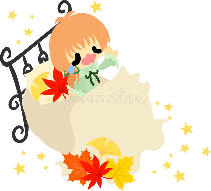 An autumn time stock vector. Illustration of girl, creative - 79135697