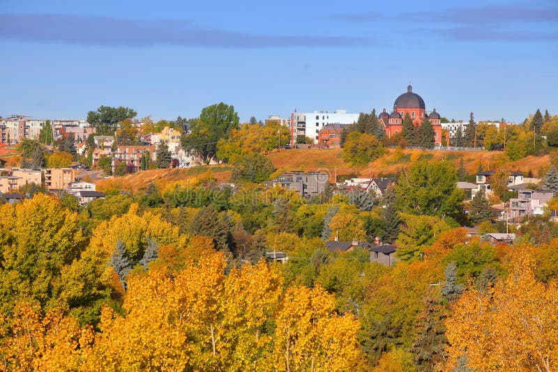 Autumn Time in Suburbs of Calgary, Canada Stock Image - Image of homes ...