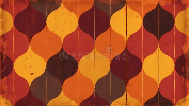 Autumn Tones Background with Interlocking Shapes Stock Illustration ...