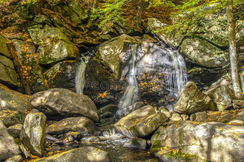 Autumn in Trap Falls at Willard Brook State Forest Stock Image - Image ...
