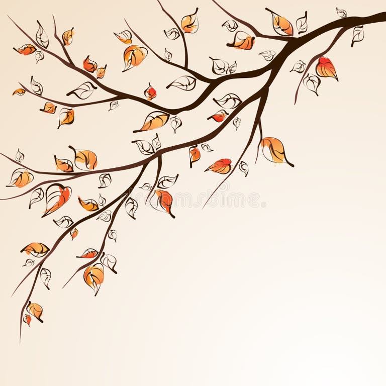 Autumn tree branch stock vector. Illustration of design - 20815664