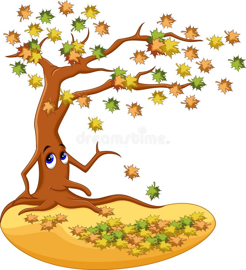 Cartoon Fall Tree With Branches