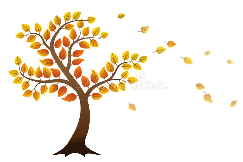 Autumn tree with roots stock vector. Illustration of abstract - 58879341