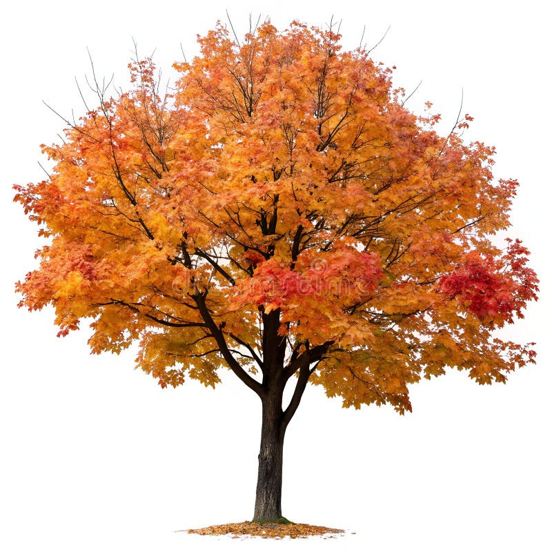 Autumn Tree Isolated on White BackgroundAutumn Tree Isolated on White ...