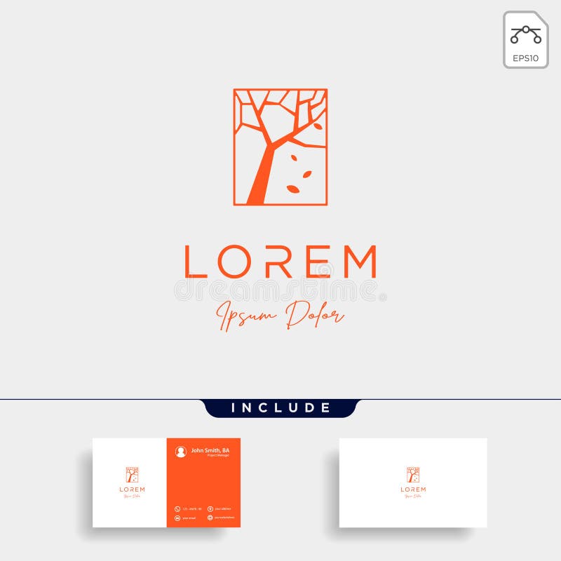 Autumn Tree Logo Design Nature Vector Illustration Stock Vector ...