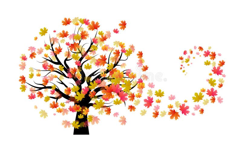 Autumn tree logo stock vector. Illustration of frame - 160346725