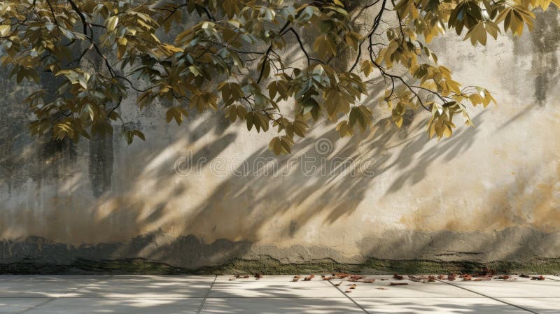 Autumn Tree Shadow Wall stock image. Image of white - 367238491