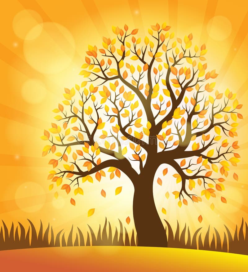 Autumn tree theme image 2 stock vector. Illustration of thematic - 33180278