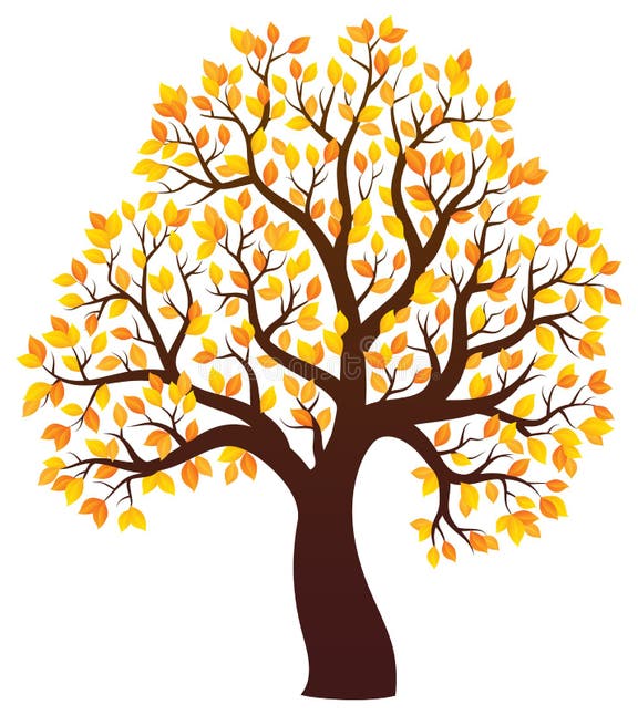 Autumn tree theme image 3 stock vector. Illustration of leaf - 76320632
