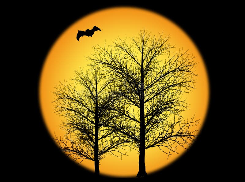 Autumn Trees with Leaves Falling. Vector Isolated Stock Vector ...