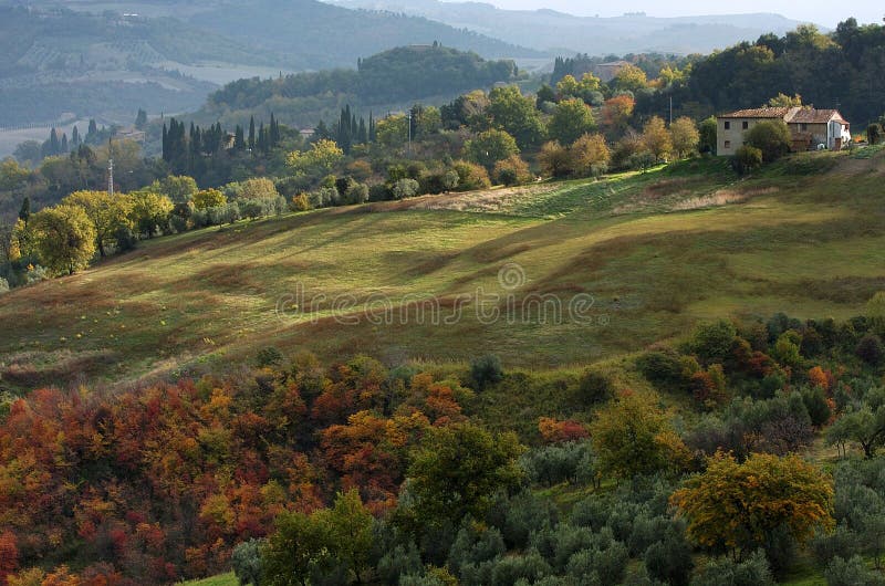 Autumn in Tuscany stock image. Image of landscape, countryside - 12353331