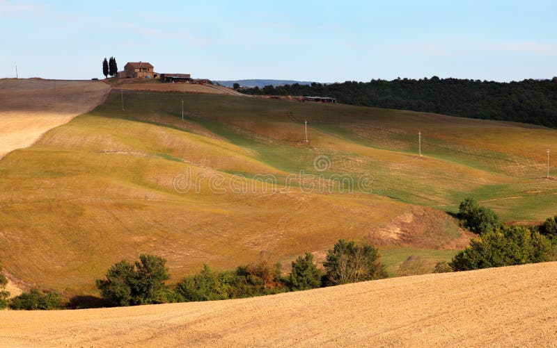 Autumn in Tuscany stock image. Image of countryside, hillside - 19080633
