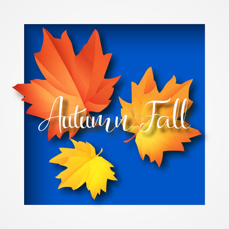 Autumn Typographic. Fall Leaf. Vector Illustration EPS 10 Stock Vector ...