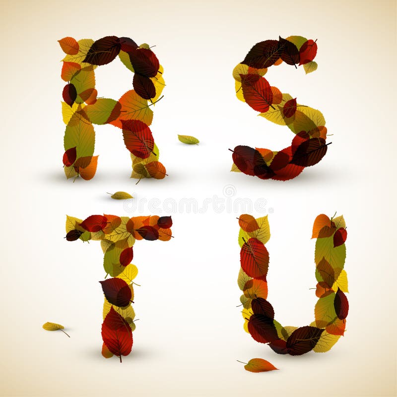 Autumn Vector Alphabet Letters / Font Stock Vector - Illustration of ...