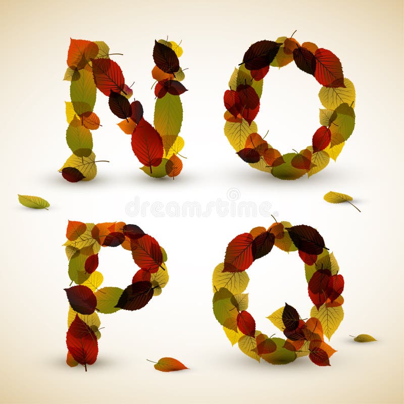 Autumn Vector Alphabet Letters / Font Stock Vector - Illustration of ...