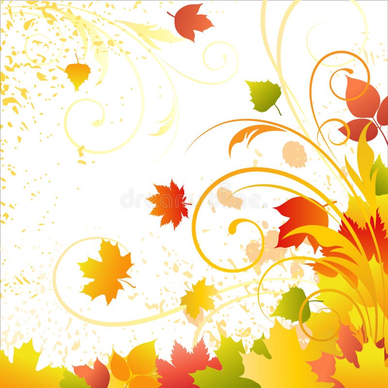 Stylized Illustrated Fall Background Stock Vector - Illustration of ...