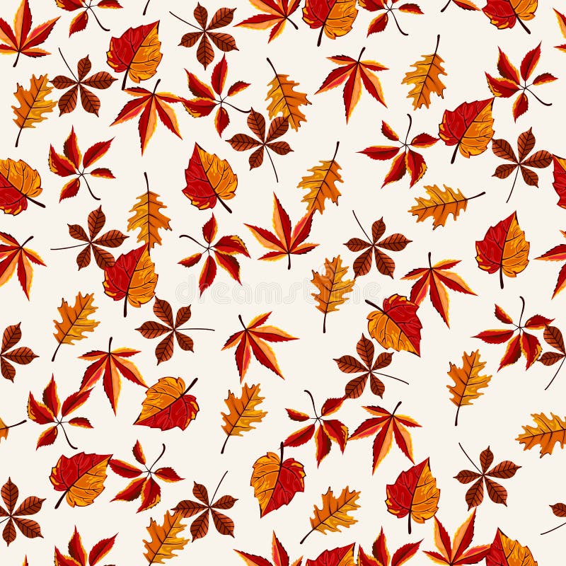 Autumn Vector Seamless Pattern. Stock Vector - Illustration of abstract ...