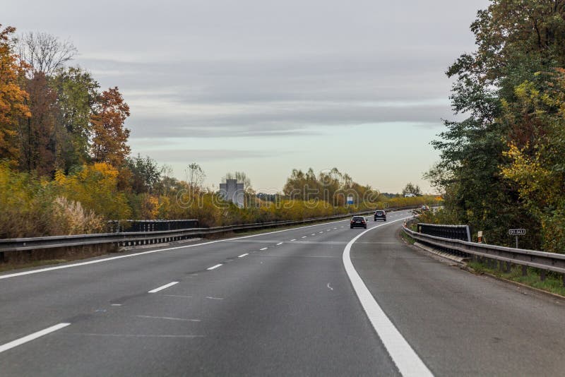 Autumn View of D11 Expressway, Czech Republ Stock Photo - Image of lane ...