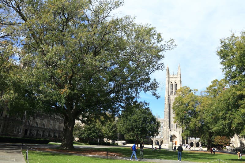 Duke University Campus Scenery Editorial Photo - Image of tree ...
