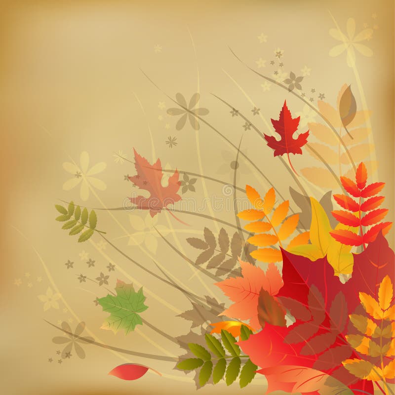 Autumn Vintage Background stock vector. Illustration of vector - 195661384