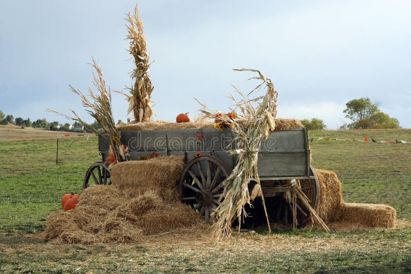 Autumn Wagon stock image. Image of stalks, halloween - 21827767