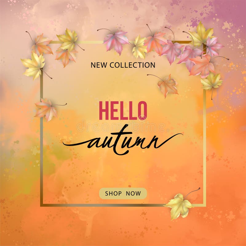 Autumn Vector Watercolor Fall Leaves Stock Vector - Illustration of ...
