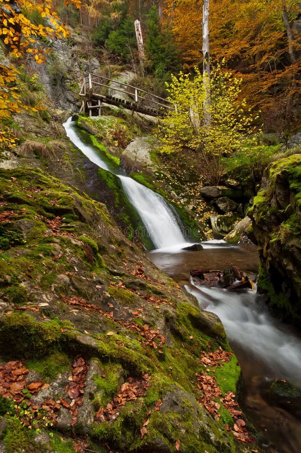 Autumn Waterfall stock image. Image of blurry, colors - 22447627