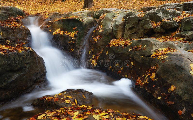 Autumn waterfall stock image. Image of landscape, fall - 46464589