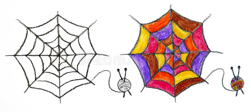 Autumn web stock illustration. Illustration of needles - 27443079