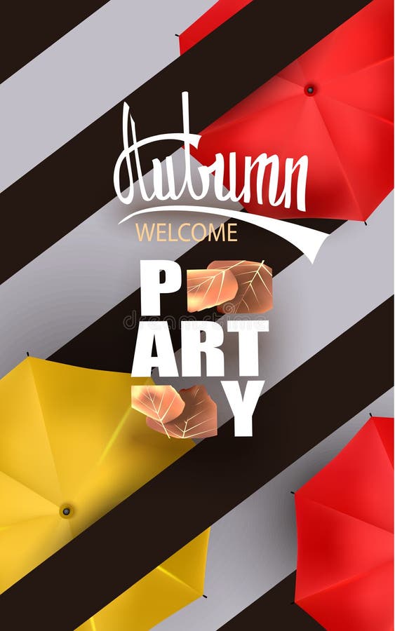 Welcome Party Invitation with Colorful and Levitating Serpentine and ...