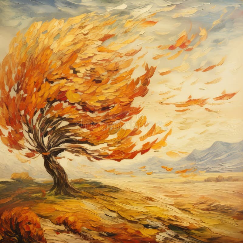 Autumn Wind High Quality Ai Generated Image Stock Illustration ...