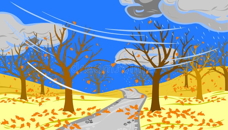 Autumn Wind Background stock vector. Illustration of wind - 6060855