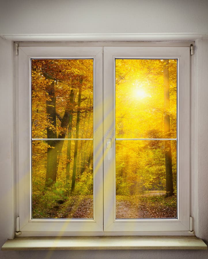 Autumn window stock photo. Image of heating, fall, autumnal - 27577738