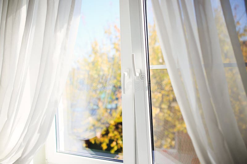Autumn view from window stock image. Image of colorful - 315947