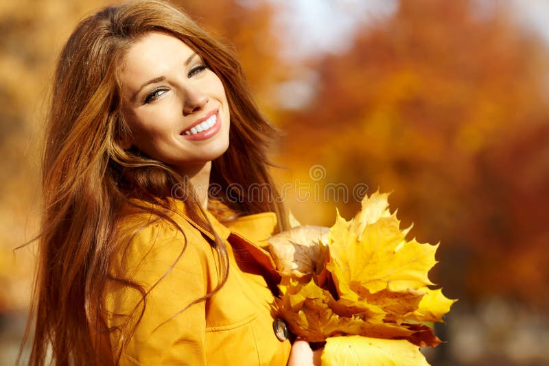Autumn woman stock photo. Image of beauty, outdoor, beautiful - 26593640
