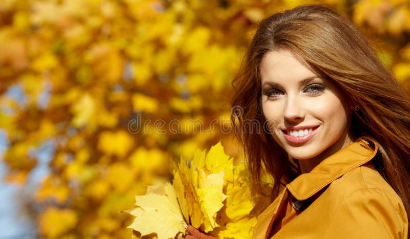 Autumn woman stock photo. Image of beauty, outdoor, beautiful - 26593640