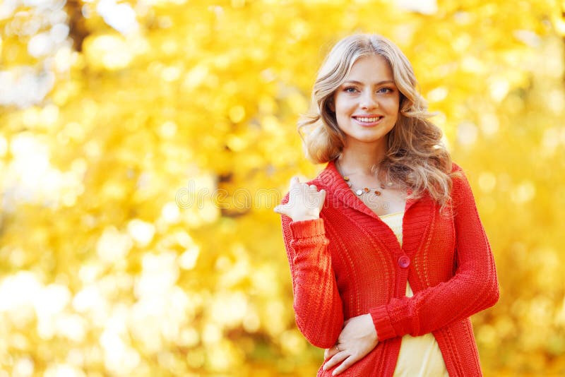 Autumn woman stock photo. Image of portrait, happiness - 44368034