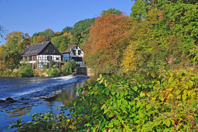 Autumn on the Wupper River stock photo. Image of river - 22300086
