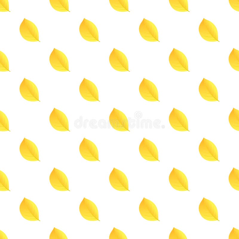 Autumn Yellow Leaf Pattern Seamless Stock Vector - Illustration of ...