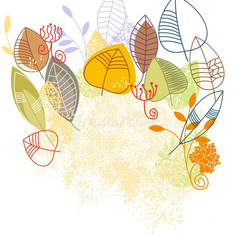 Horizontal Seamless Background with Autumn Leaves Stock Vector ...