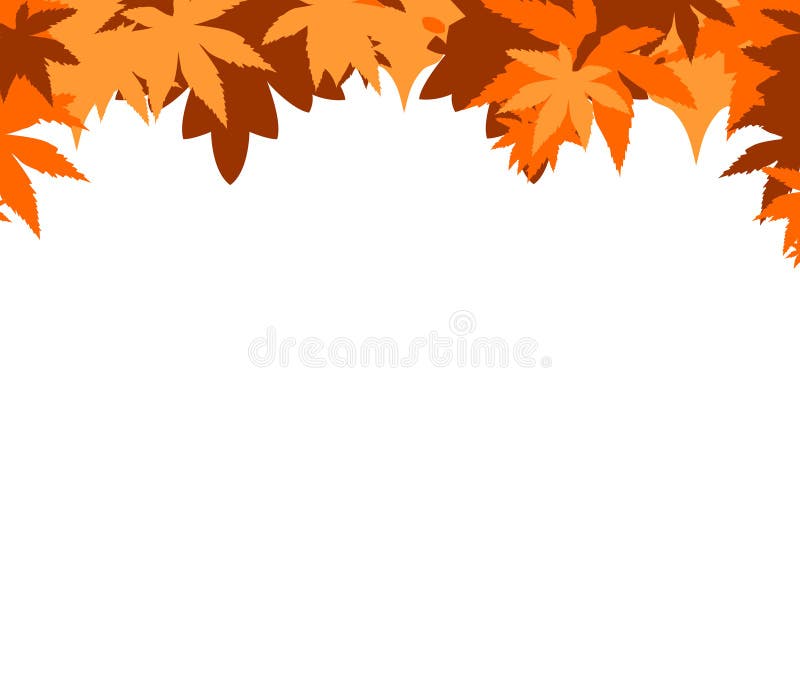 Maple Footer / Autumn Leaves Stock Illustration - Illustration of card ...