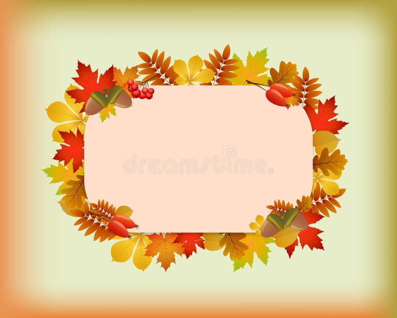Autumnal frame series 2 stock vector. Illustration of elements - 20666489