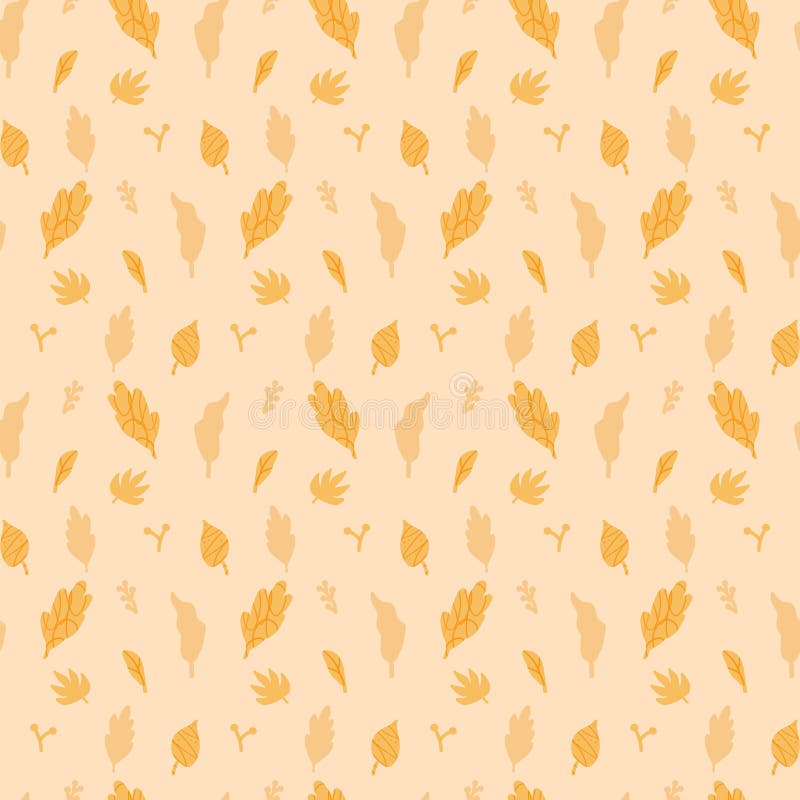 Autumnal Leaves Seamless Pattern. Fall Continuous Background. Autumn ...