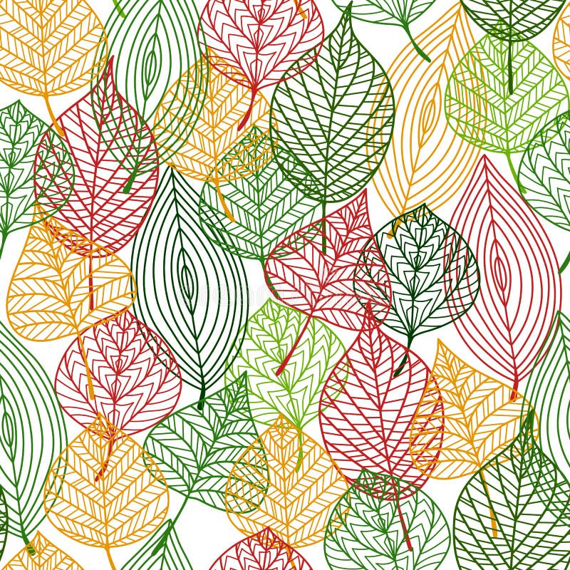 Seamless Autumn Leaves Pattern Stock Vector - Illustration of leaves ... Seamless Autumn Leaves Pattern Stock Vector - Illustration of leaves ...