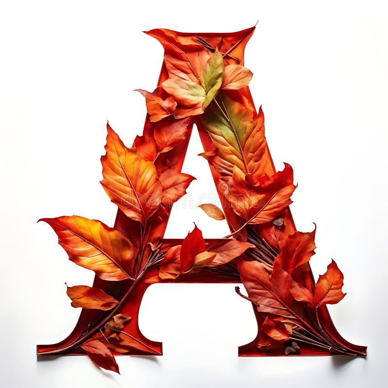 Autumnal Letter a stock photo. Image of elegant, orange - 361005202