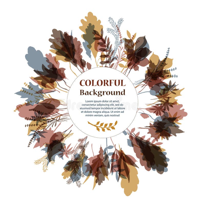 Autumnal Round Frame. Wreath of Autumn Leaves Stock Vector ...